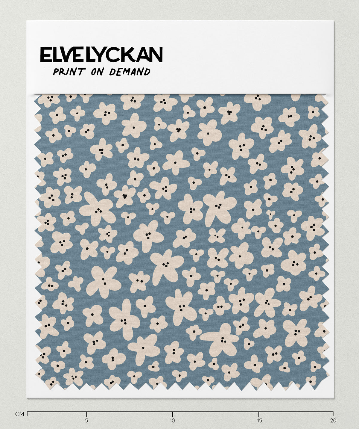 MINI FLORA - BLUE - PRINT ON DEMAND — Elvelyckan