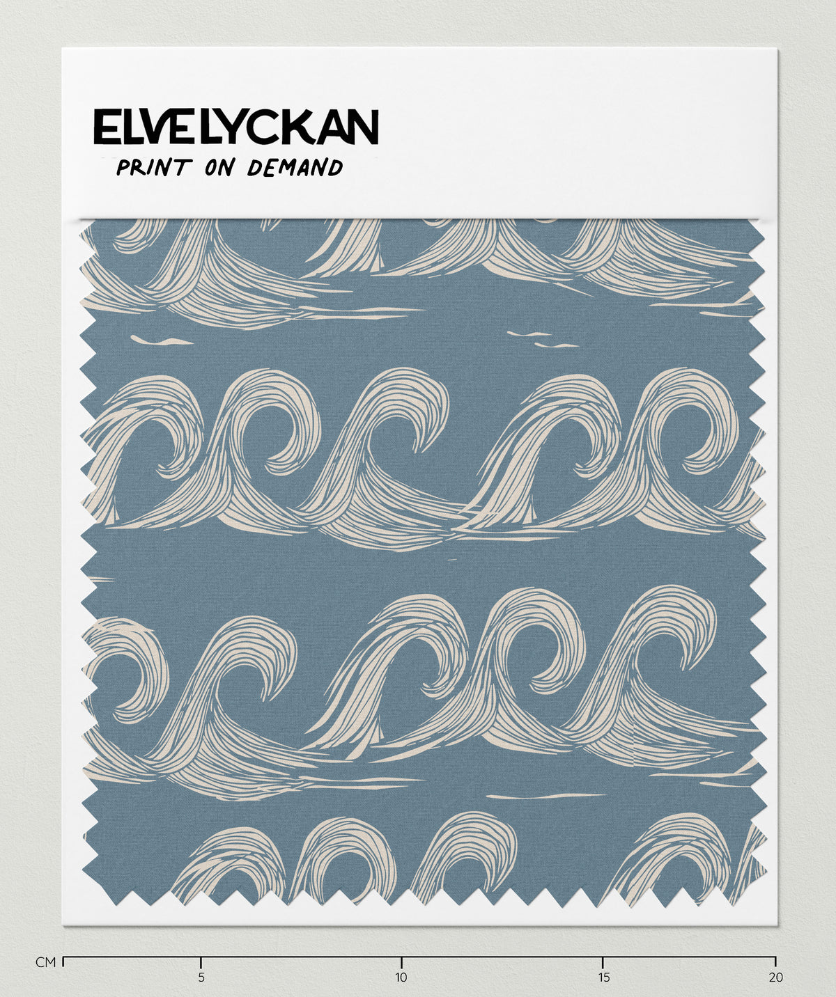 WAVES - BLUE - PRINT ON DEMAND — Elvelyckan
